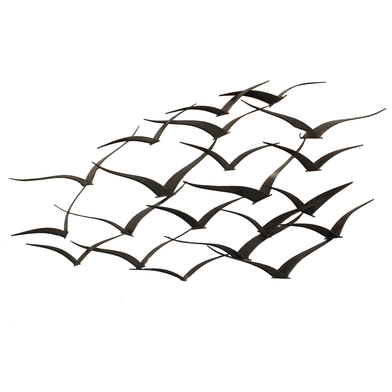 Flock of black birds, abstract drawing free image download