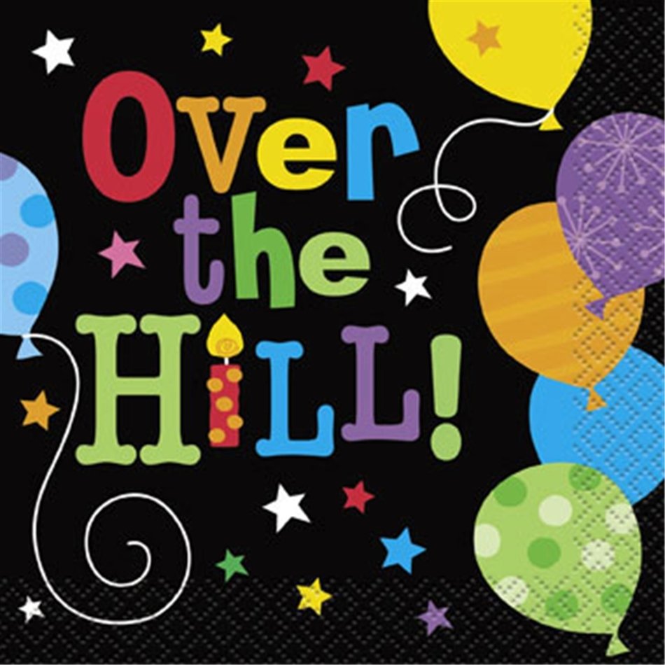 Over The Hill Birthday card free image download