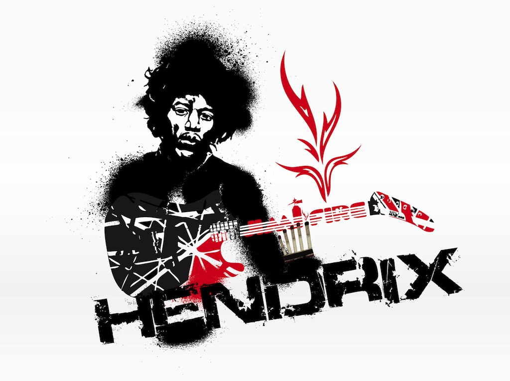 Colorful Hendrix Drawing clipart free image download