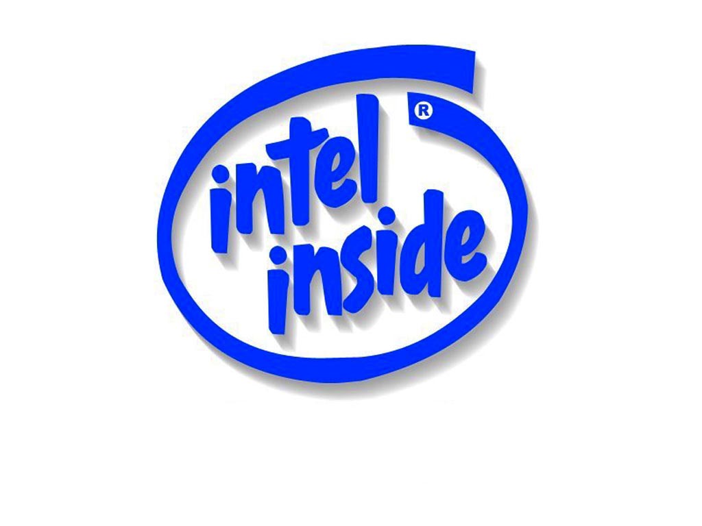Intel Inside, blue Logo with shadow free image download