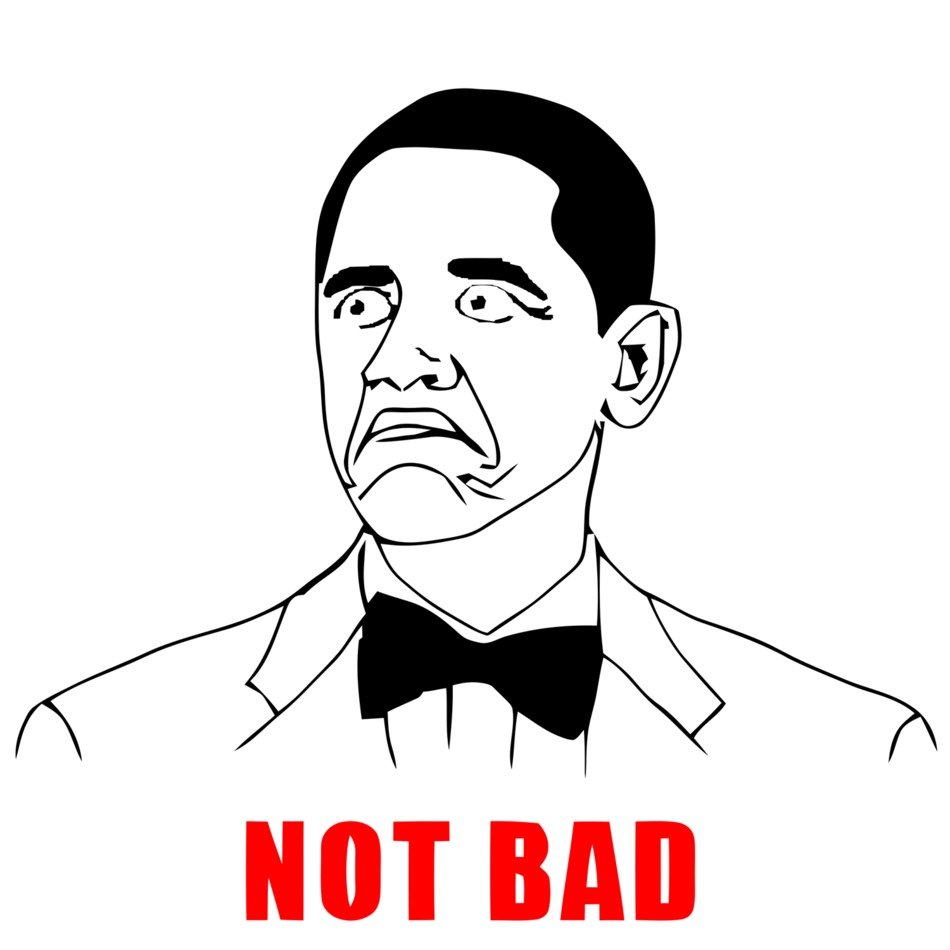 Clipart of the Not Bad Meme free image download