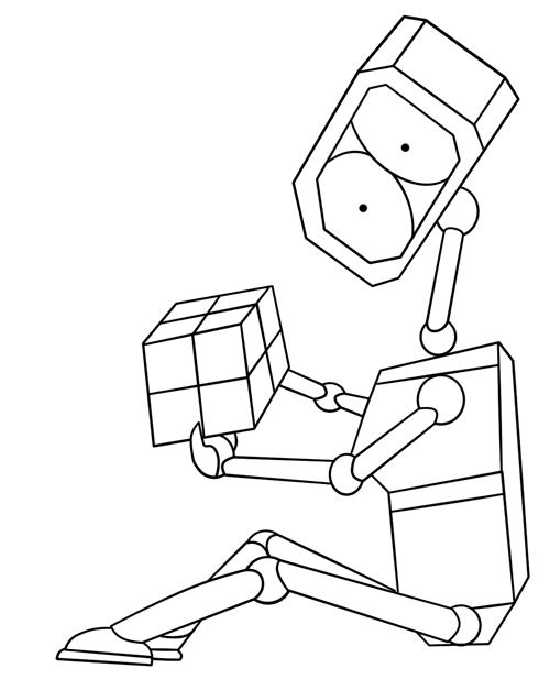 Simple Robot Outline free image download