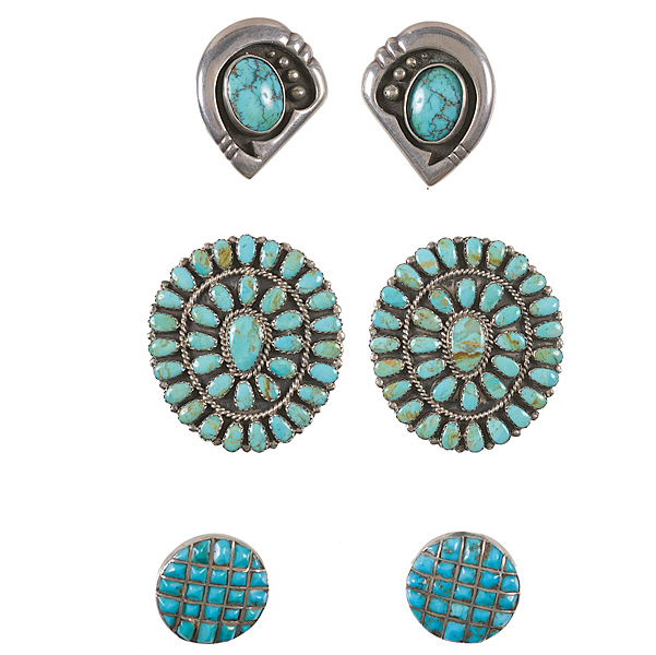 Lot 70 Navajo And Zuni Earrings free image download
