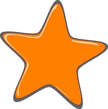 Orange Star Clip Art free image download