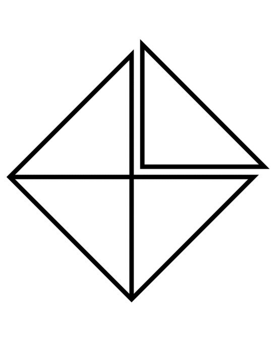 One Fourth Fraction, parts of square, drawing free image download