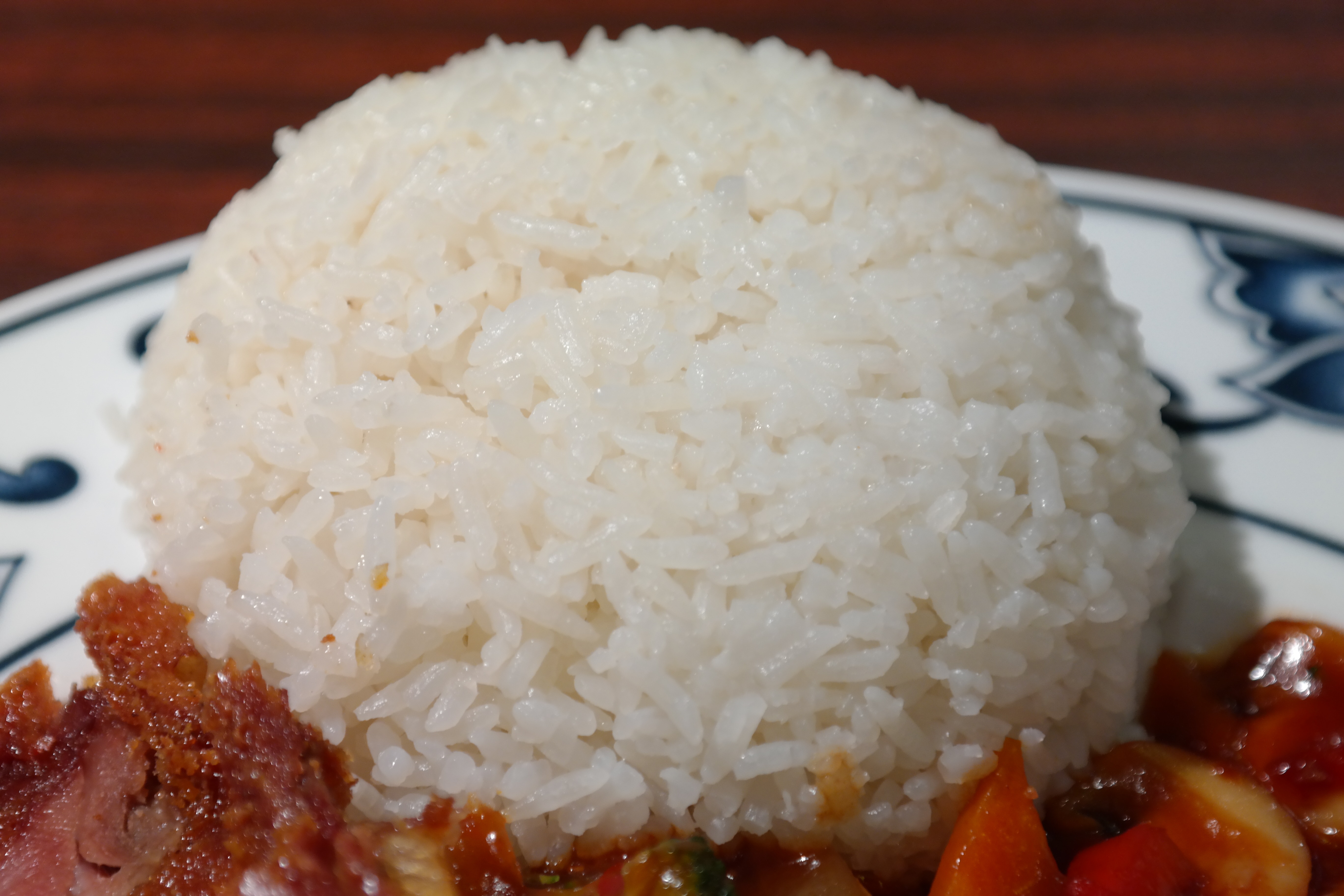 Rice garnish on a plate free image download