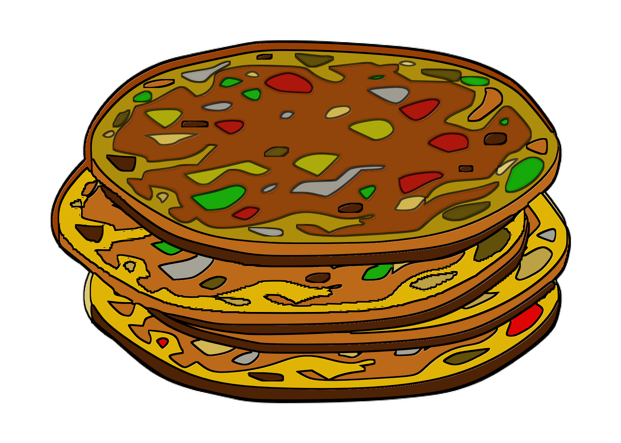 Drawn a stack of pizzas free image download