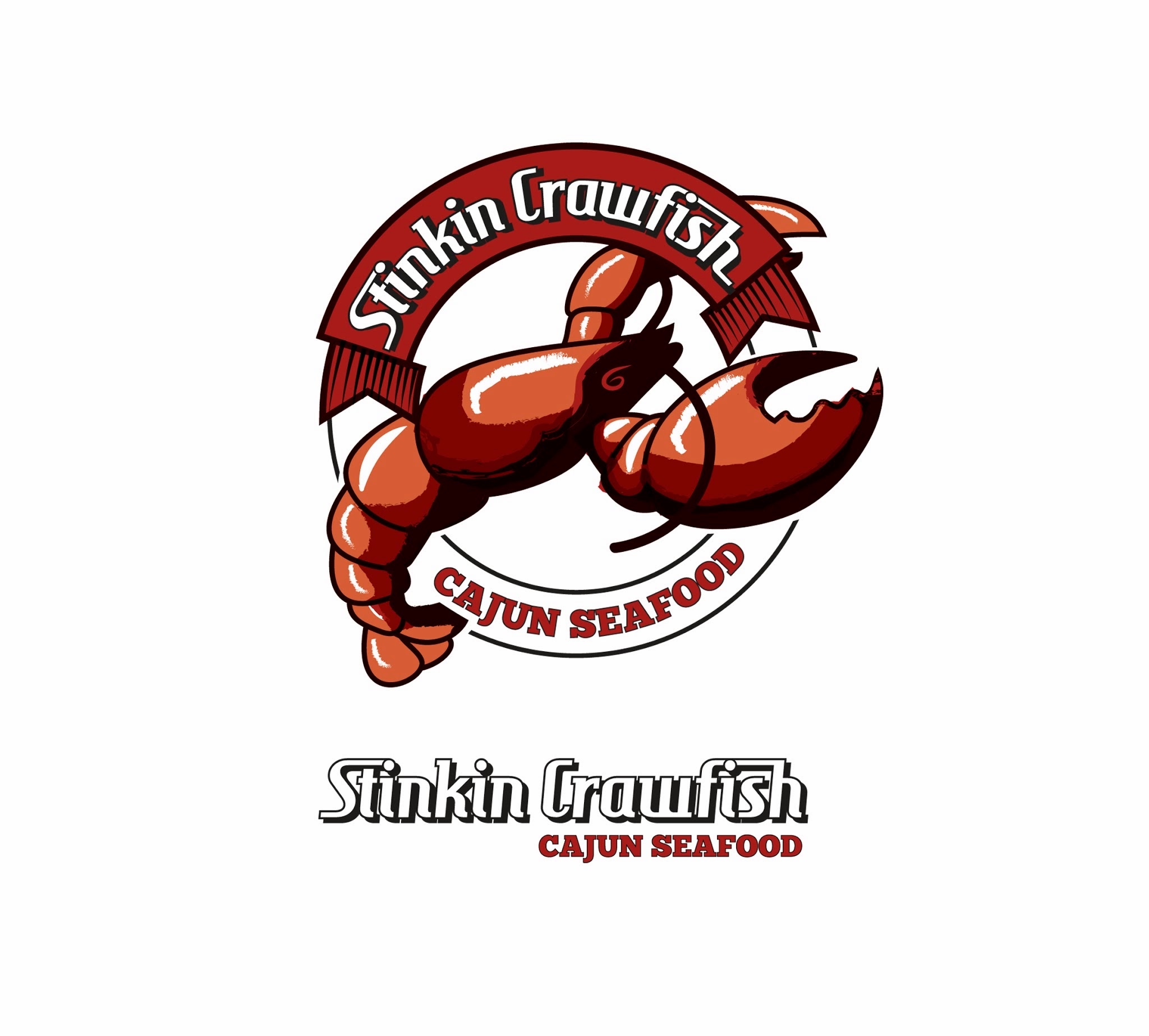 Red Crawfish Logo drawing free image download
