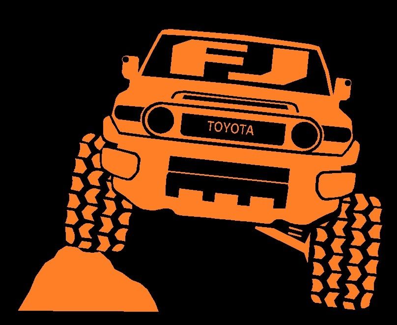 Toyota FJ Cruiser Decal Sticker drawing free image download