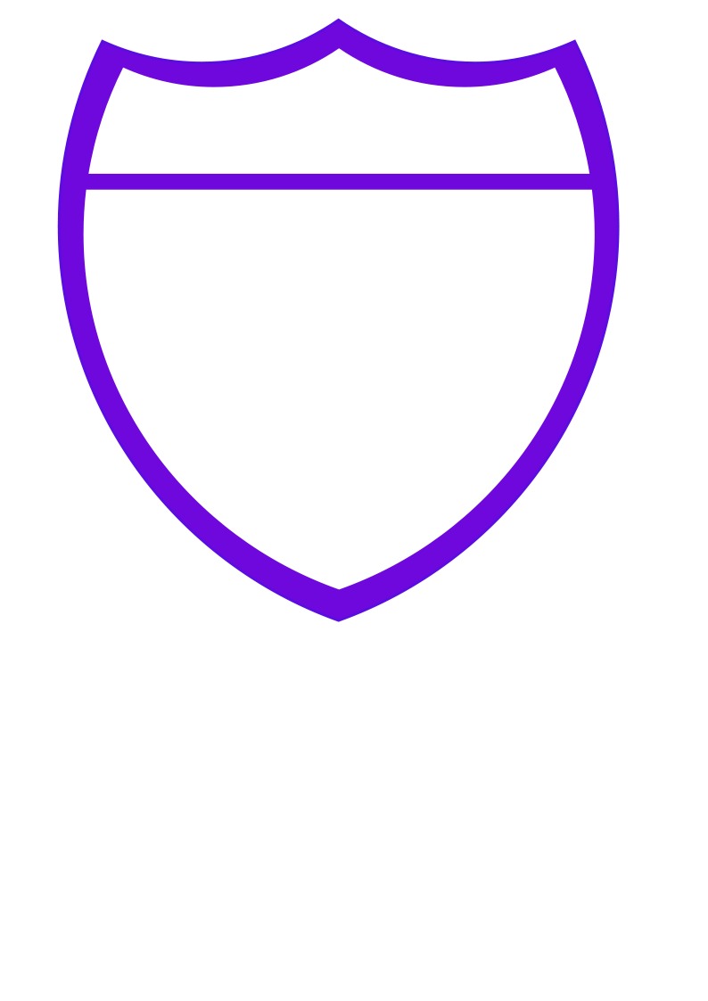 Painted violet-white shield free image download