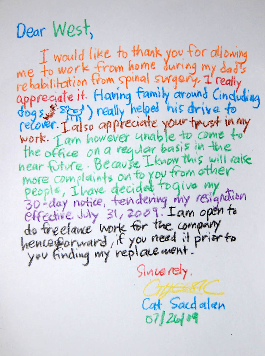 Best Resignation Letter drawing free image download