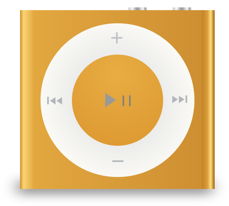 Yellow button on iPod free image download