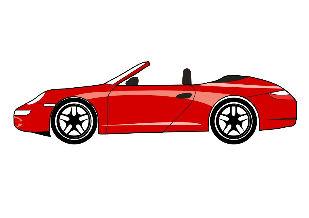 Porsche Red Clip Art drawing free image download