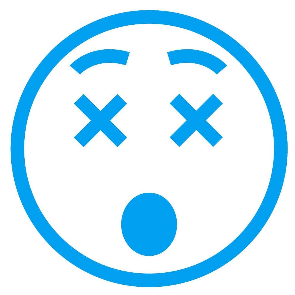 Round face, icon with blue outline free image download