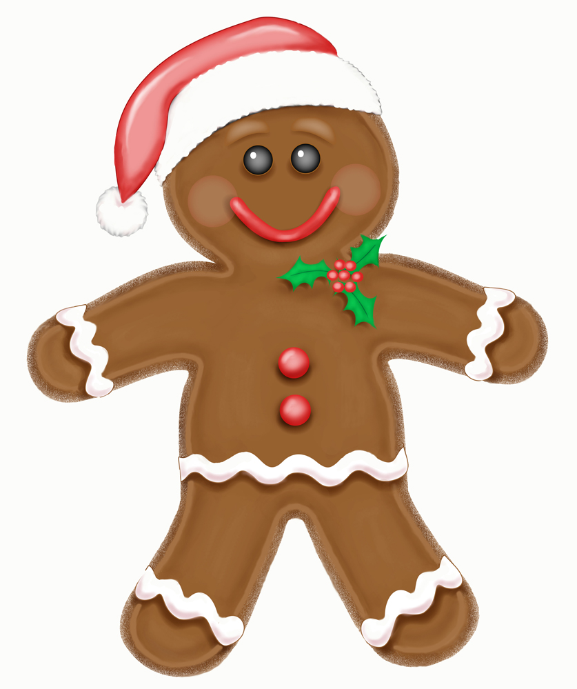 Cartoon brown christmas gingerbread free image download