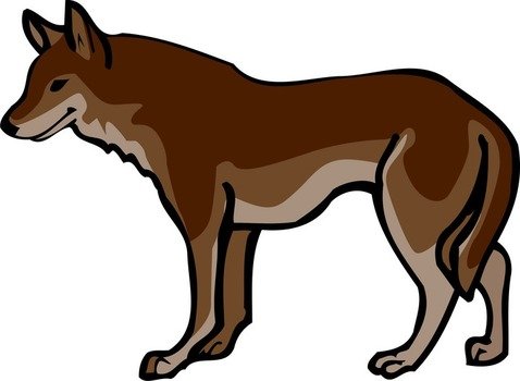Brown Wolf Cartoon free image download