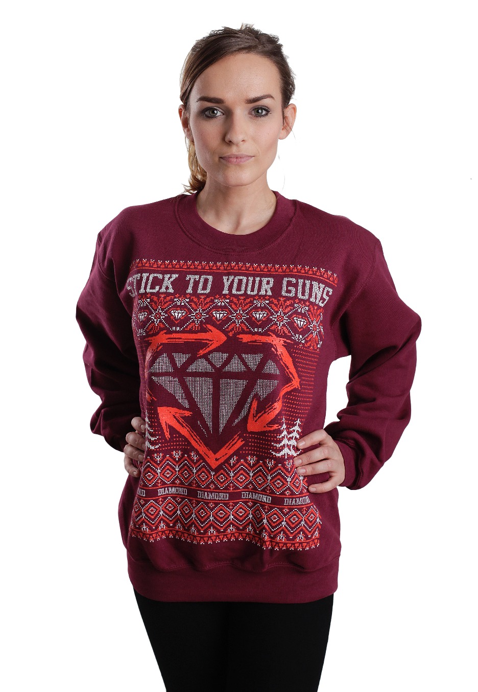 Woman in funny sweater free image download