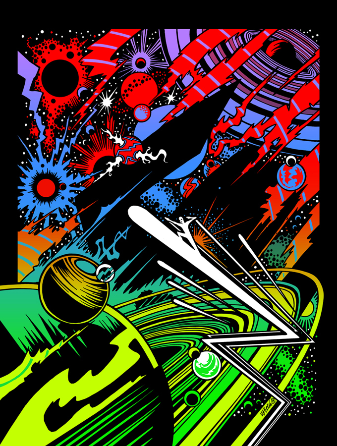 Painted multi-colored space universe free image download