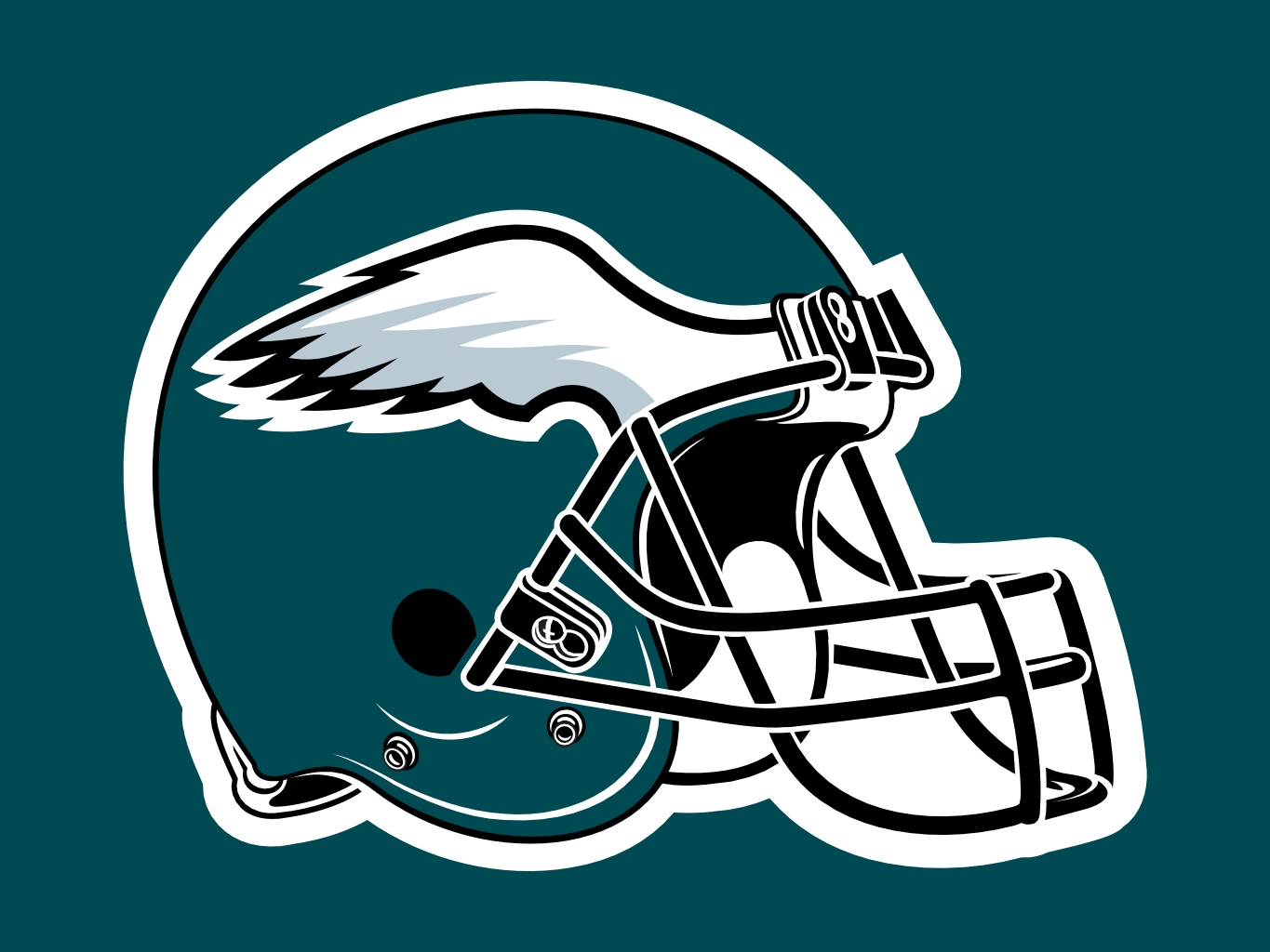 Philadelphia Eagles Helmet Logo drawing free image download