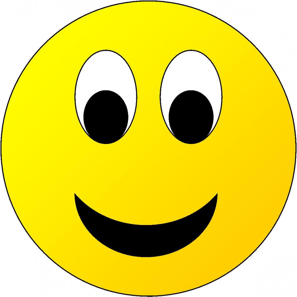 Yellow smiley with oval eyes free image download
