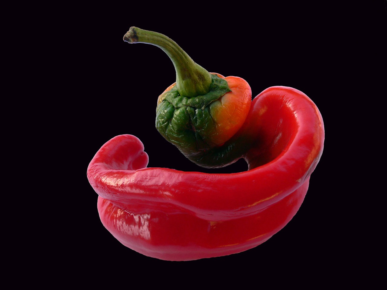 Curved red pepper free image download