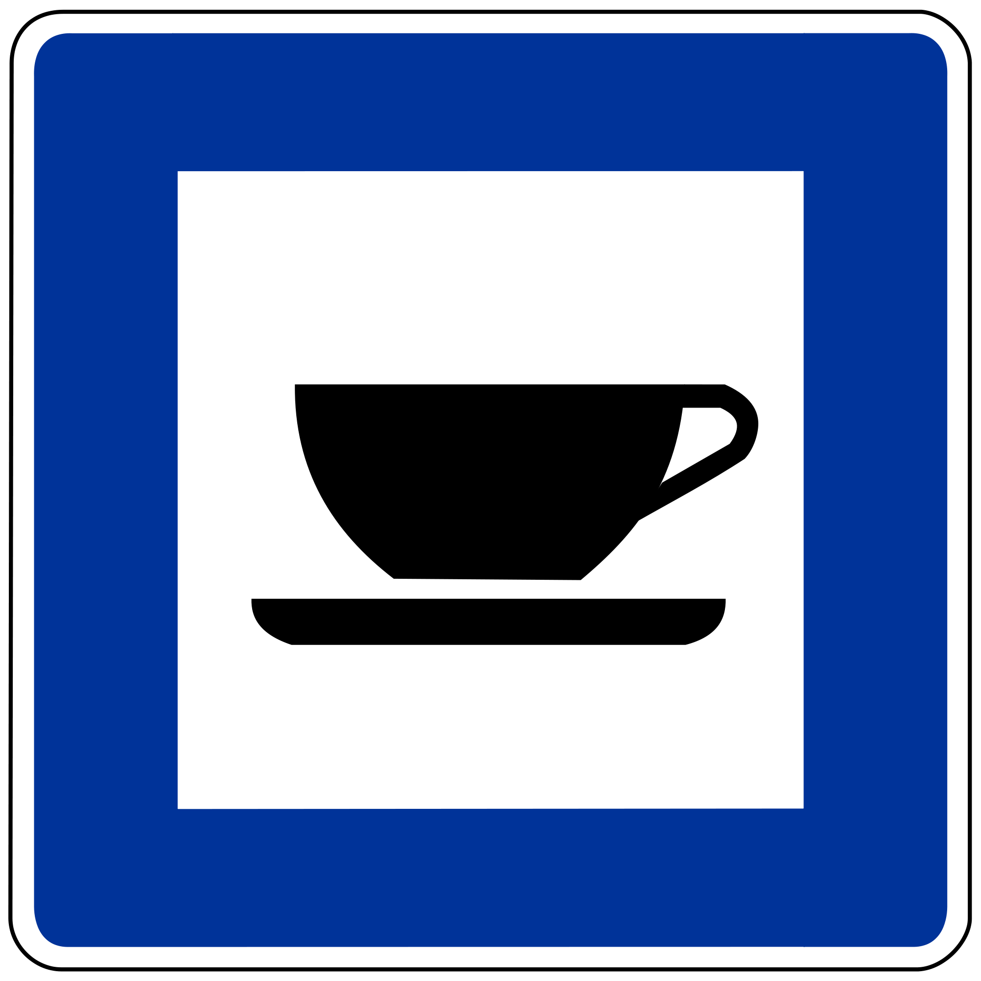 Traffic road sign of nearby cafe free image download