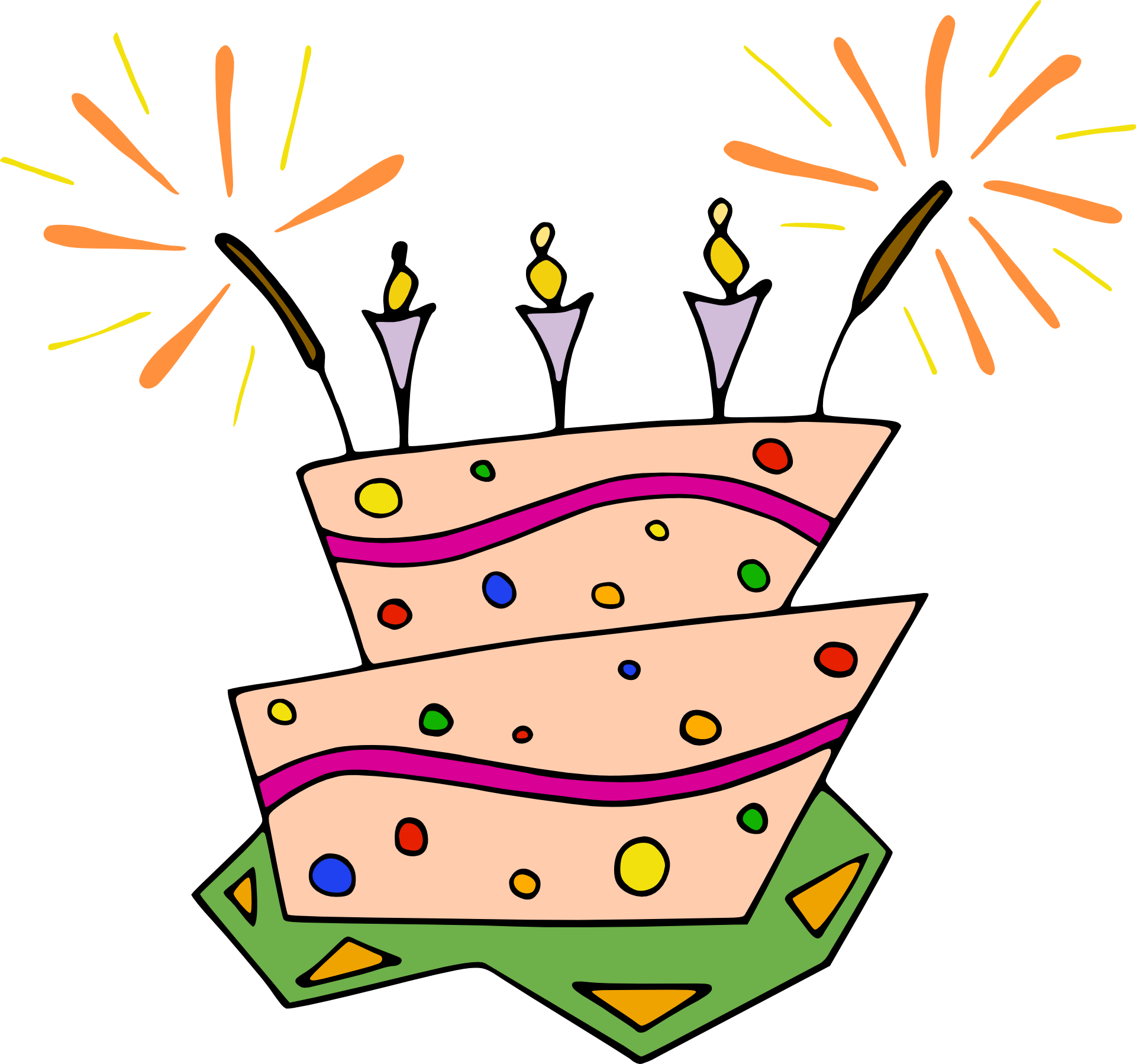 Illustration of the birthday cake free image download
