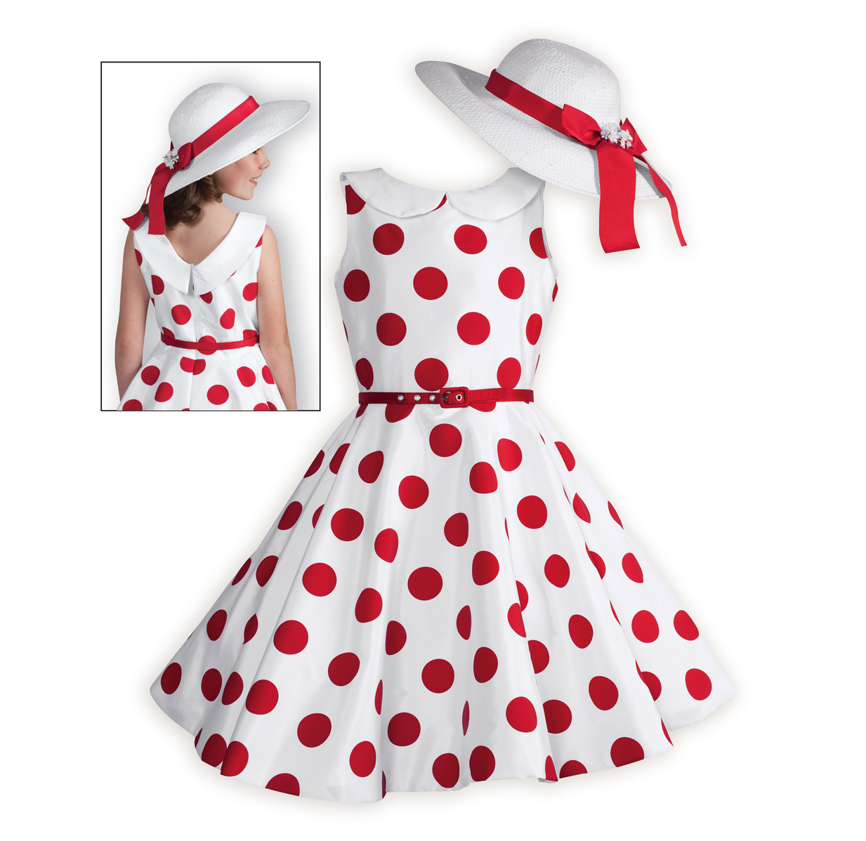 Polka Dot Swing Dress drawing free image download