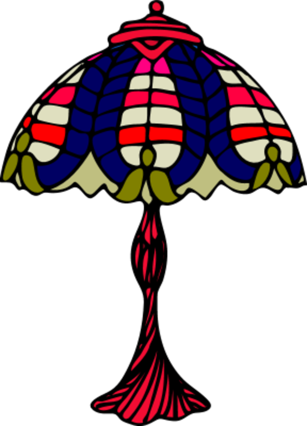 Vintage tiffany table lamp, drawing free image download