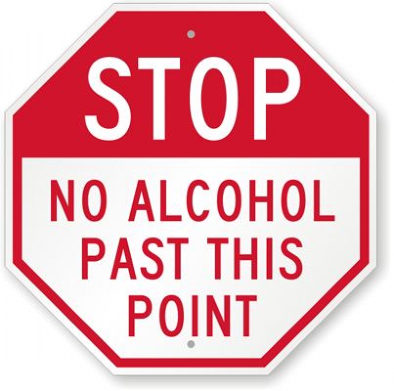 Stop Sign no alcohol drawing free image download