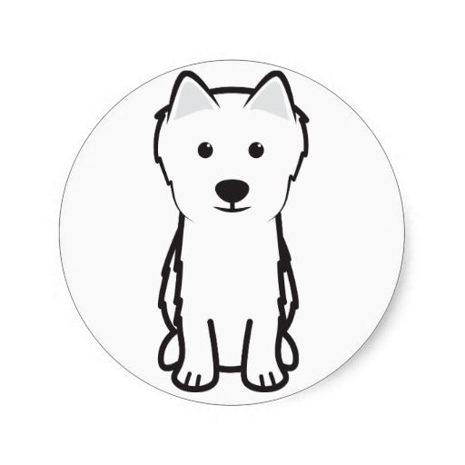 Japanese Spitz Dog Cartoon Sticker free image download
