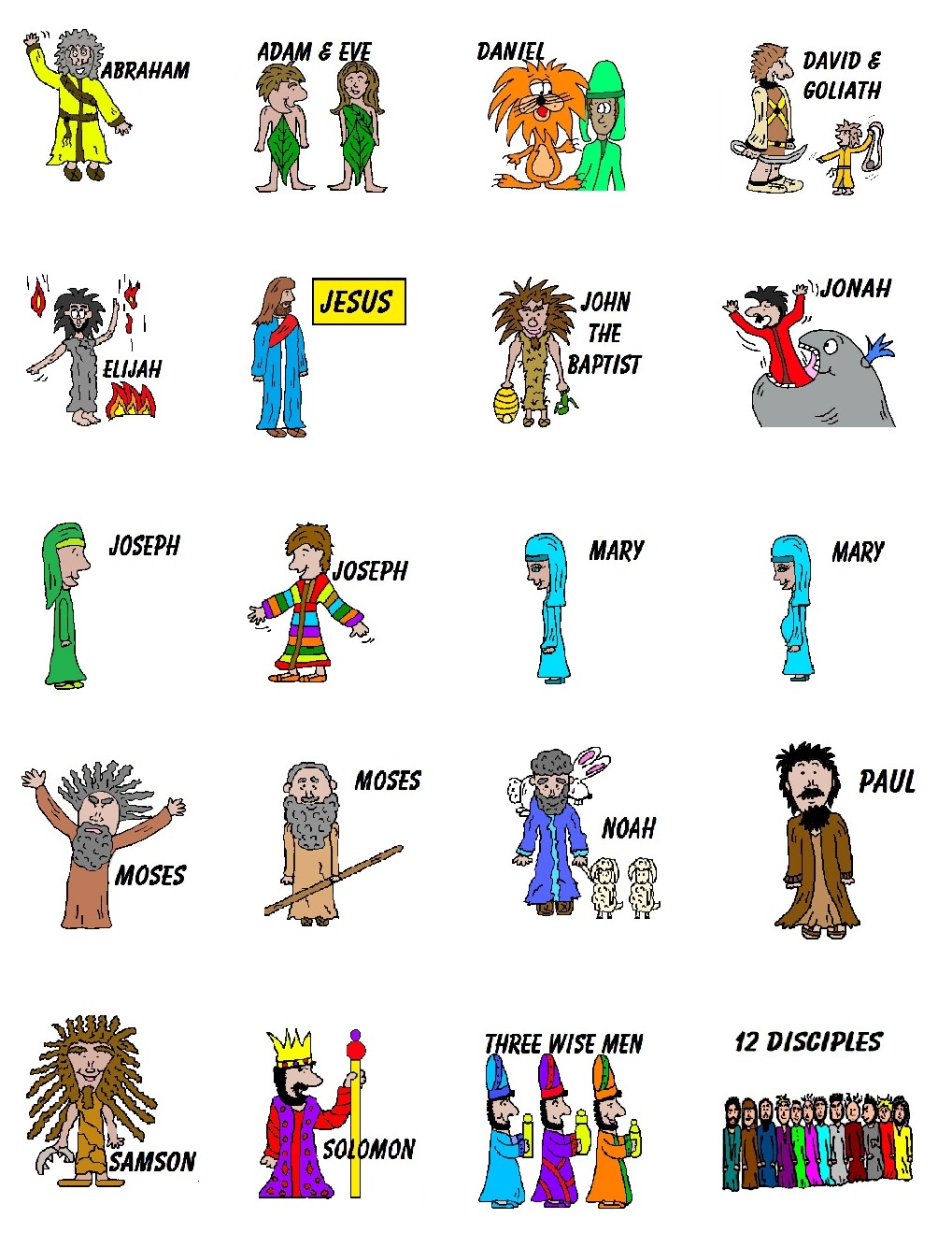 Small bible drawings on a white background free image download