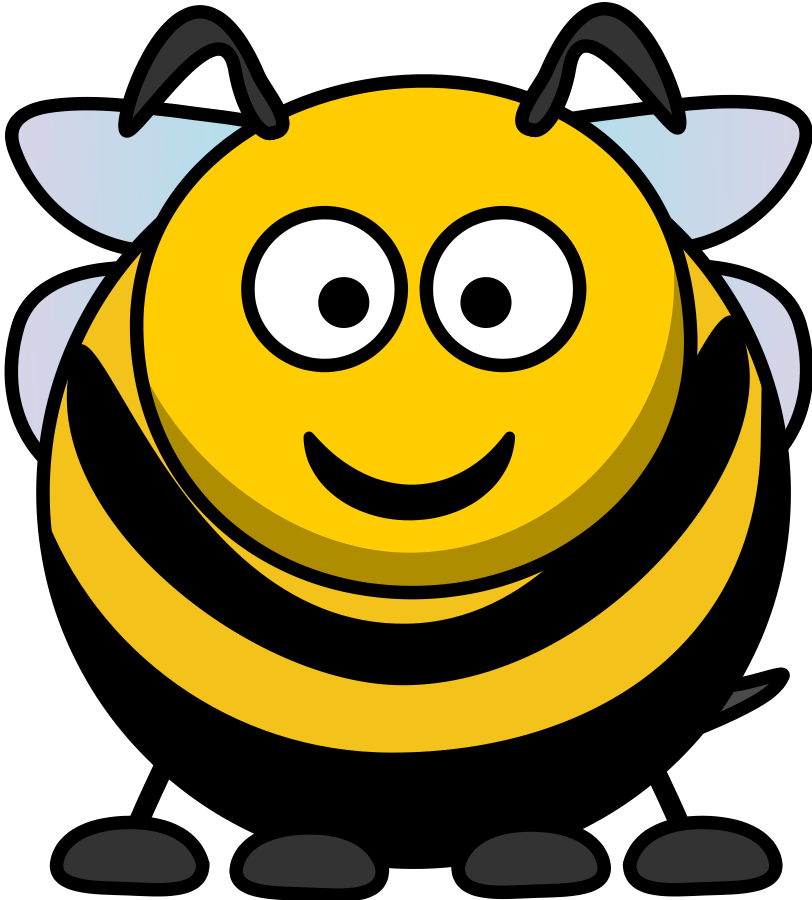 Painted fat cartoon bee free image download