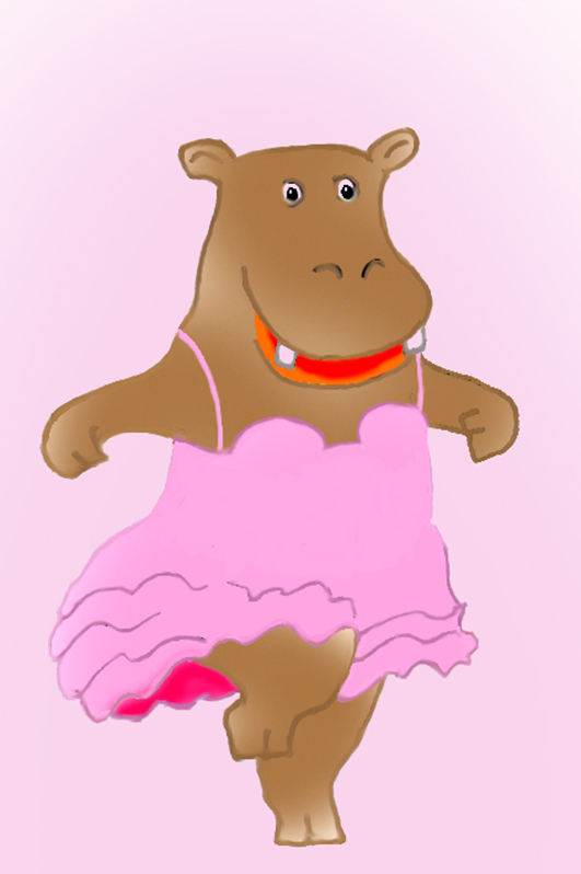 Dancing Hippo Cartoon free image download