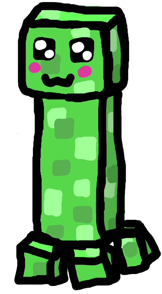 Minecraft Cute Creeper Drawing Free Image Download
