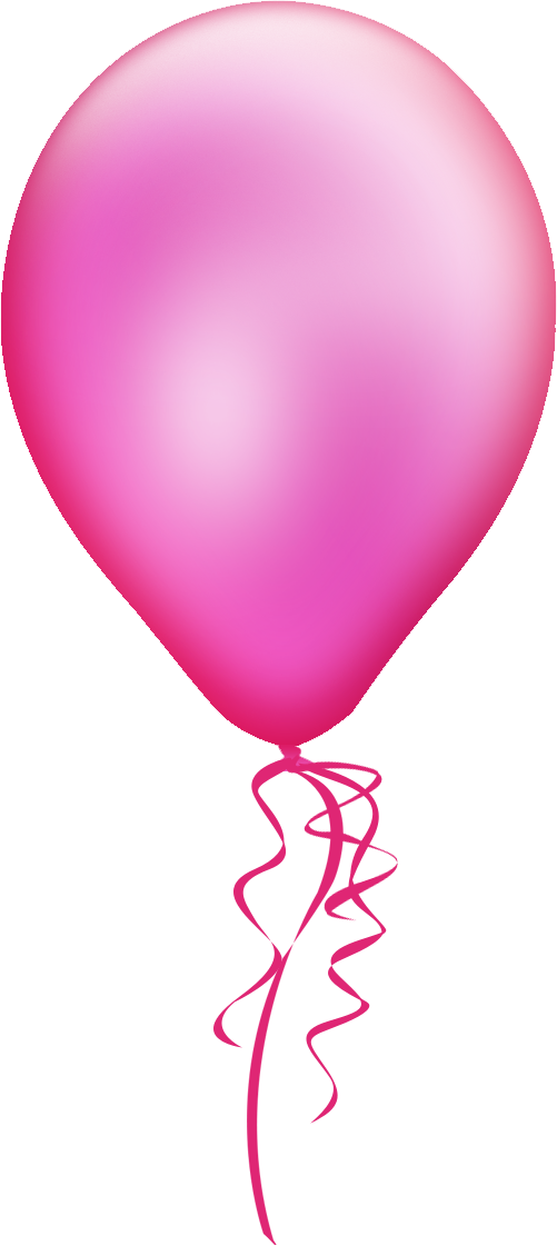 Pink Balloon with ribbons, drawing free image download