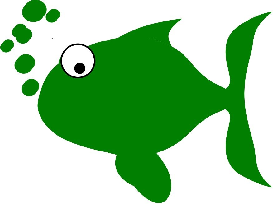 Clipart of the green fish free image download