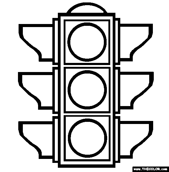 Traffic Stop Light Coloring Page N5 free image download