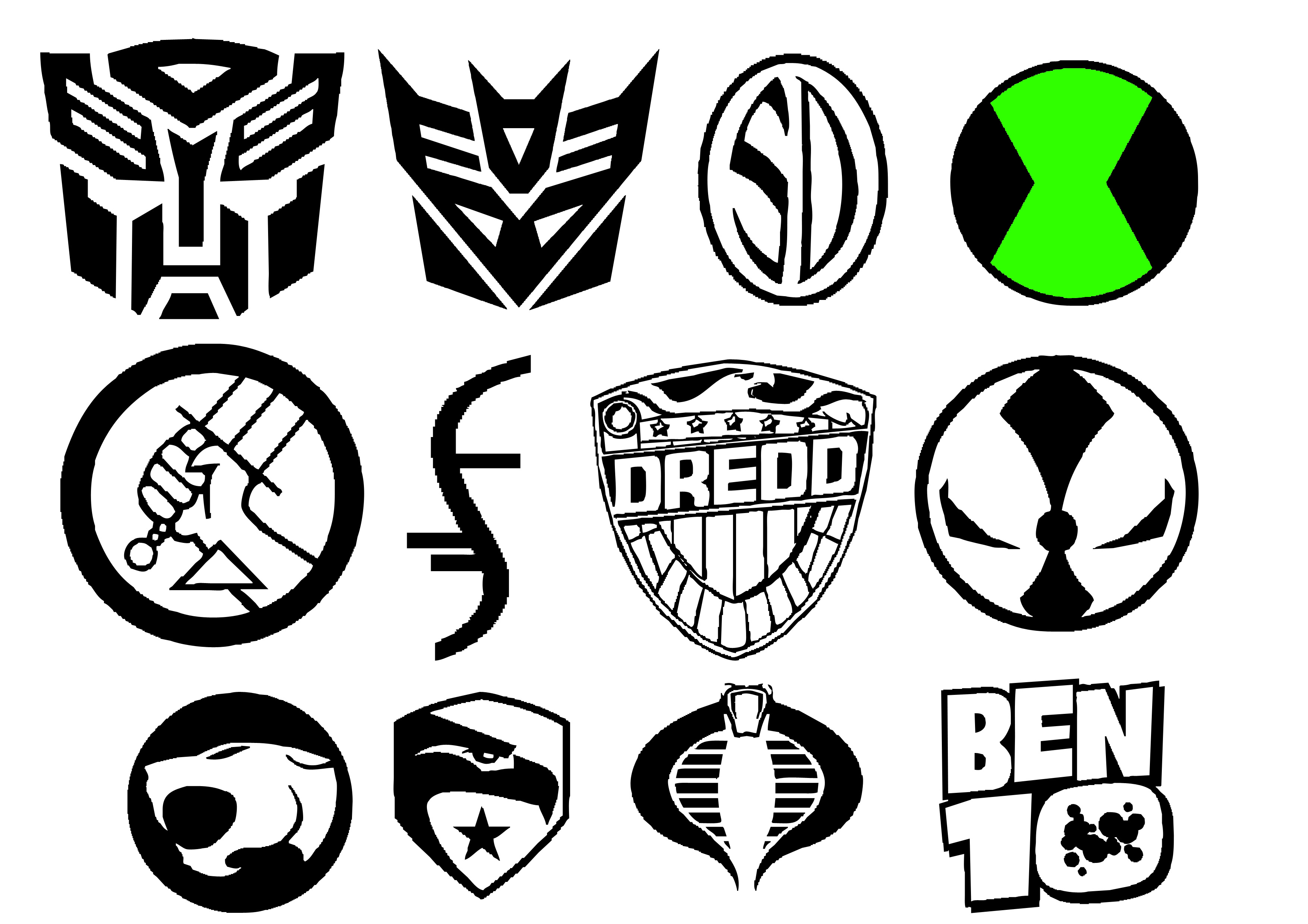 Set of Awesome Symbols free image download