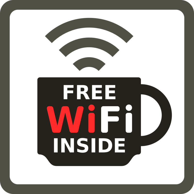 FreeWifi, Sign with cup free image download