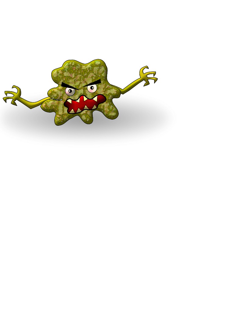 Drawn dark green computer virus free image download