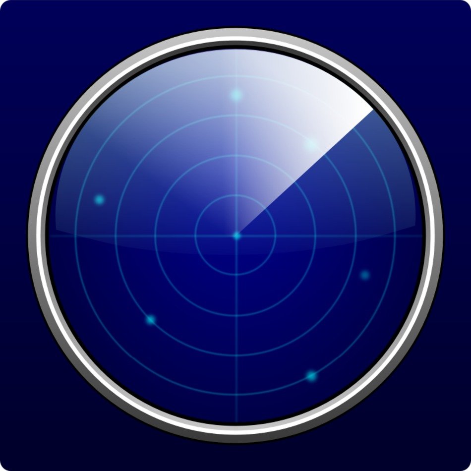 Screen of radar in graphic representation free image download