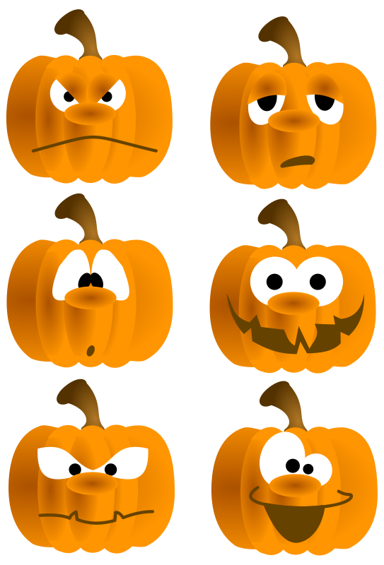 Funny Pumpkin Face Clip Art free image download