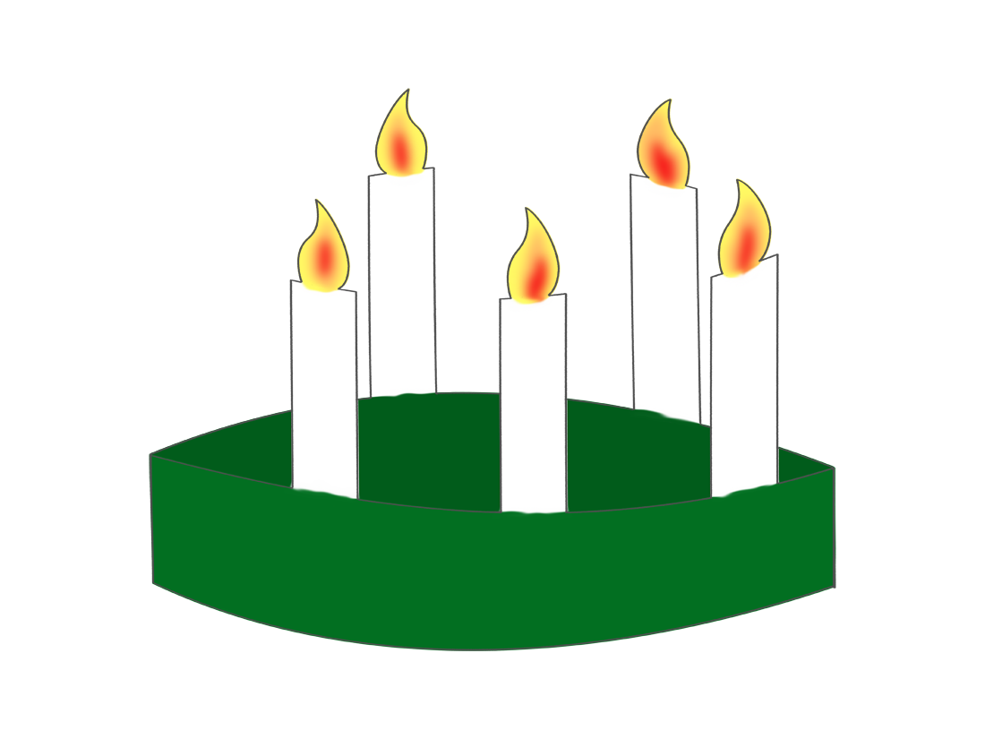 Five candles as an illustration free image download