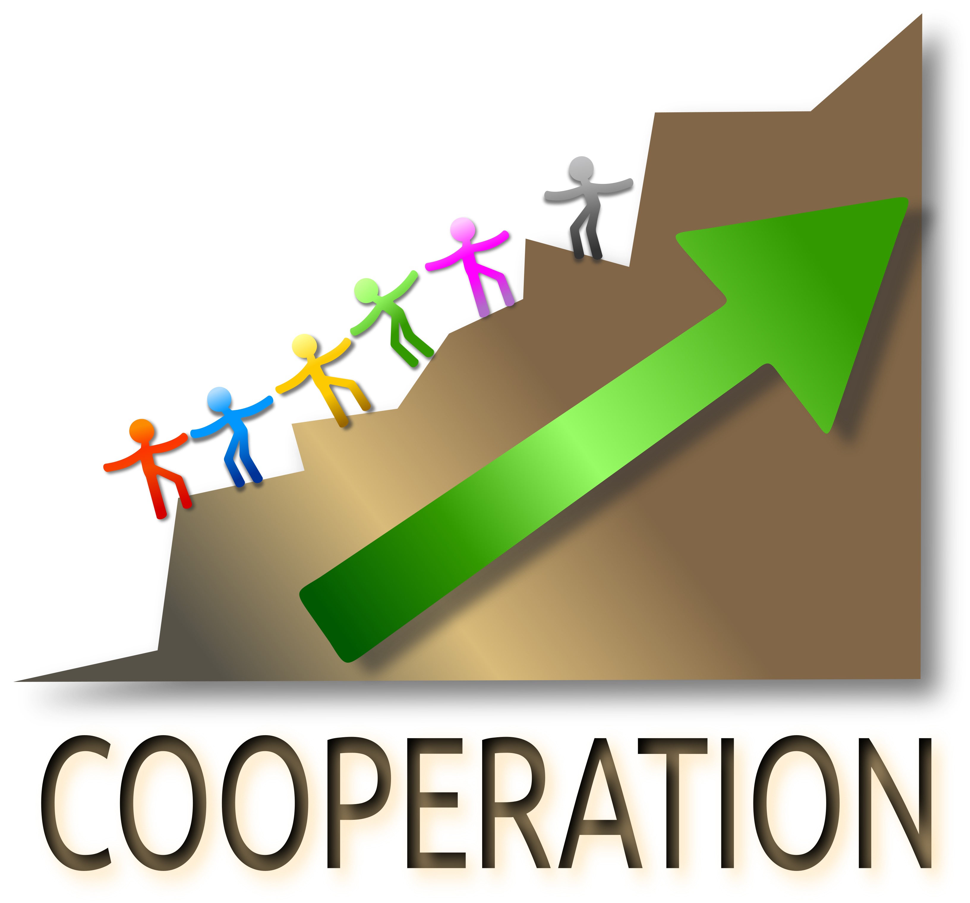 Cooperation for success, concept drawing free image download
