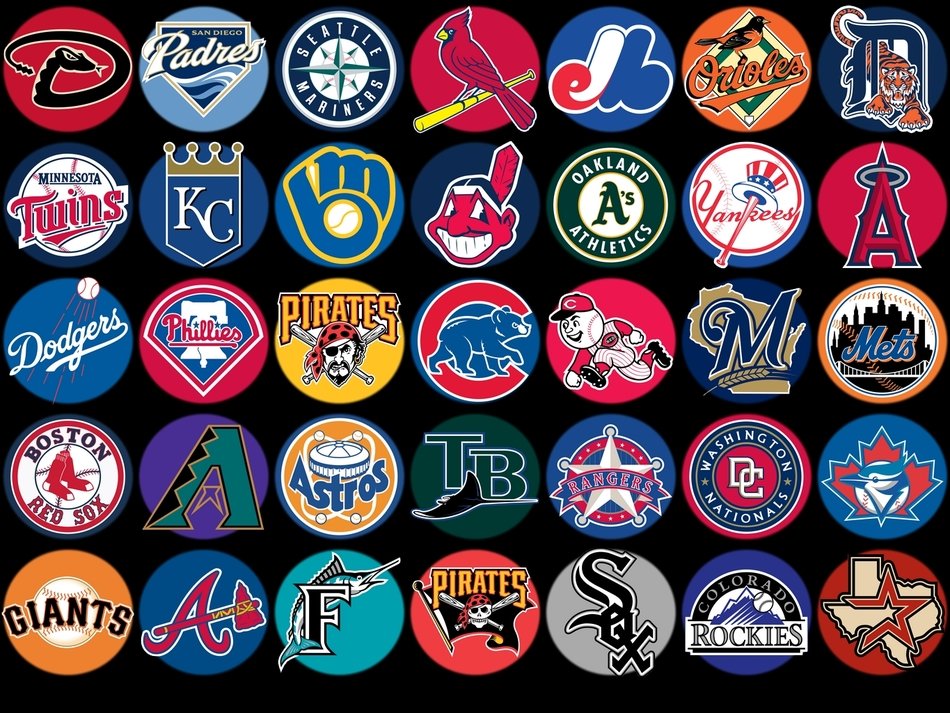 Logos of Baseball teams free image download