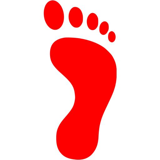 Red Right Footprint free image download