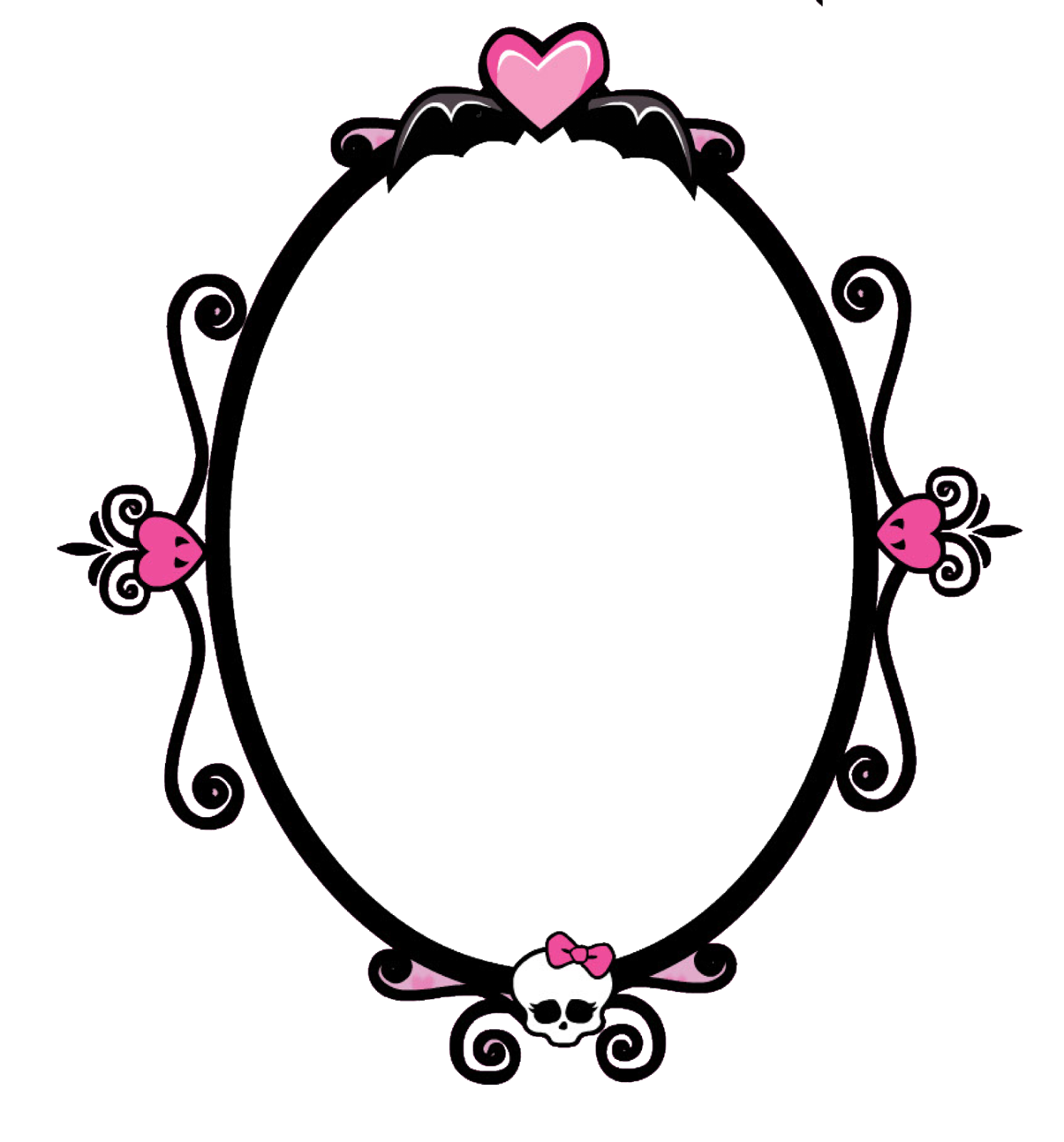 Monster High cartoon painted glamorous frame free image download