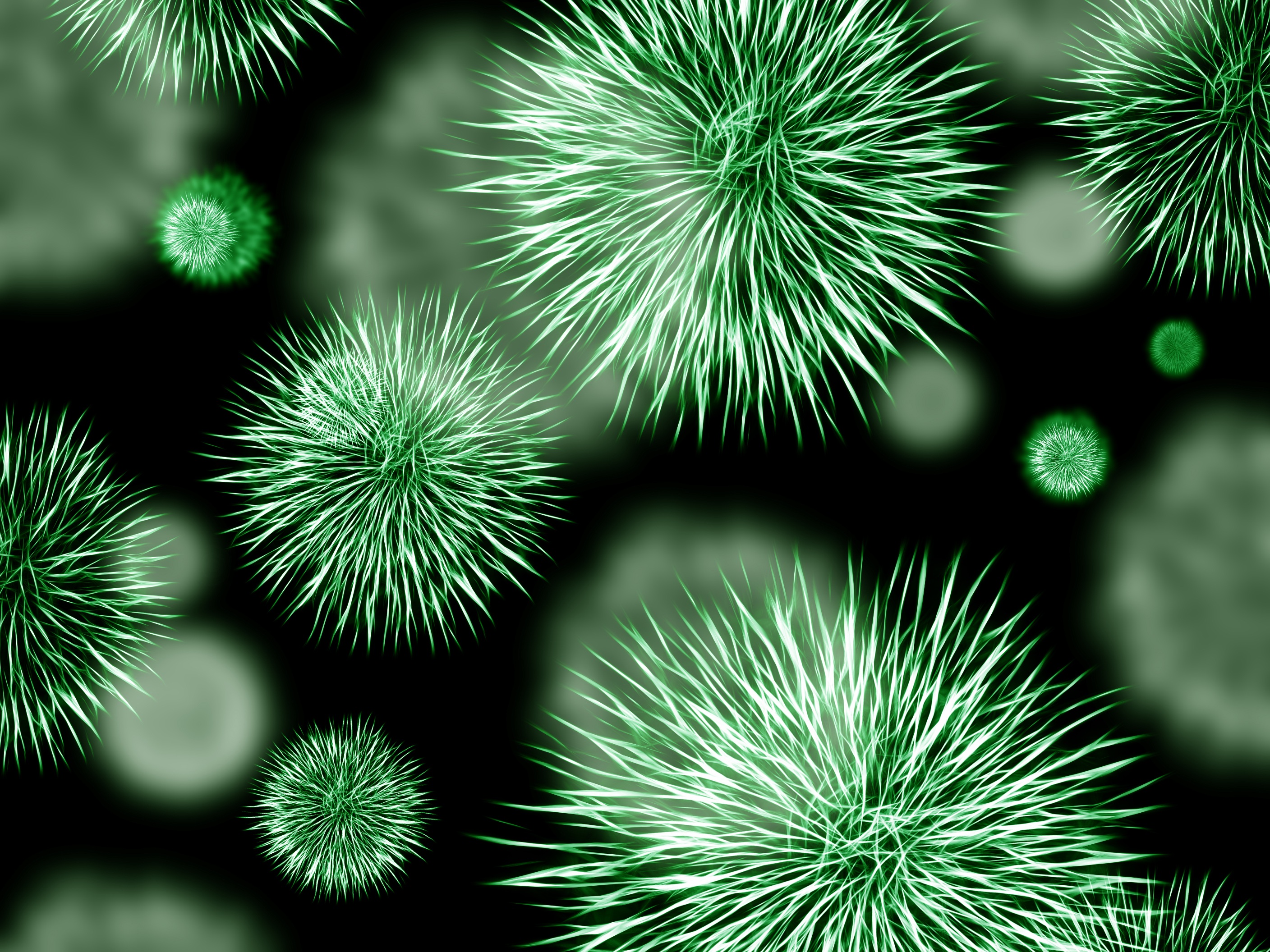 Green microbes free image download