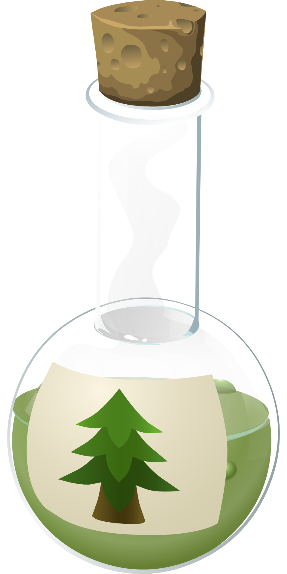 Glass bottle with green liquid free image download